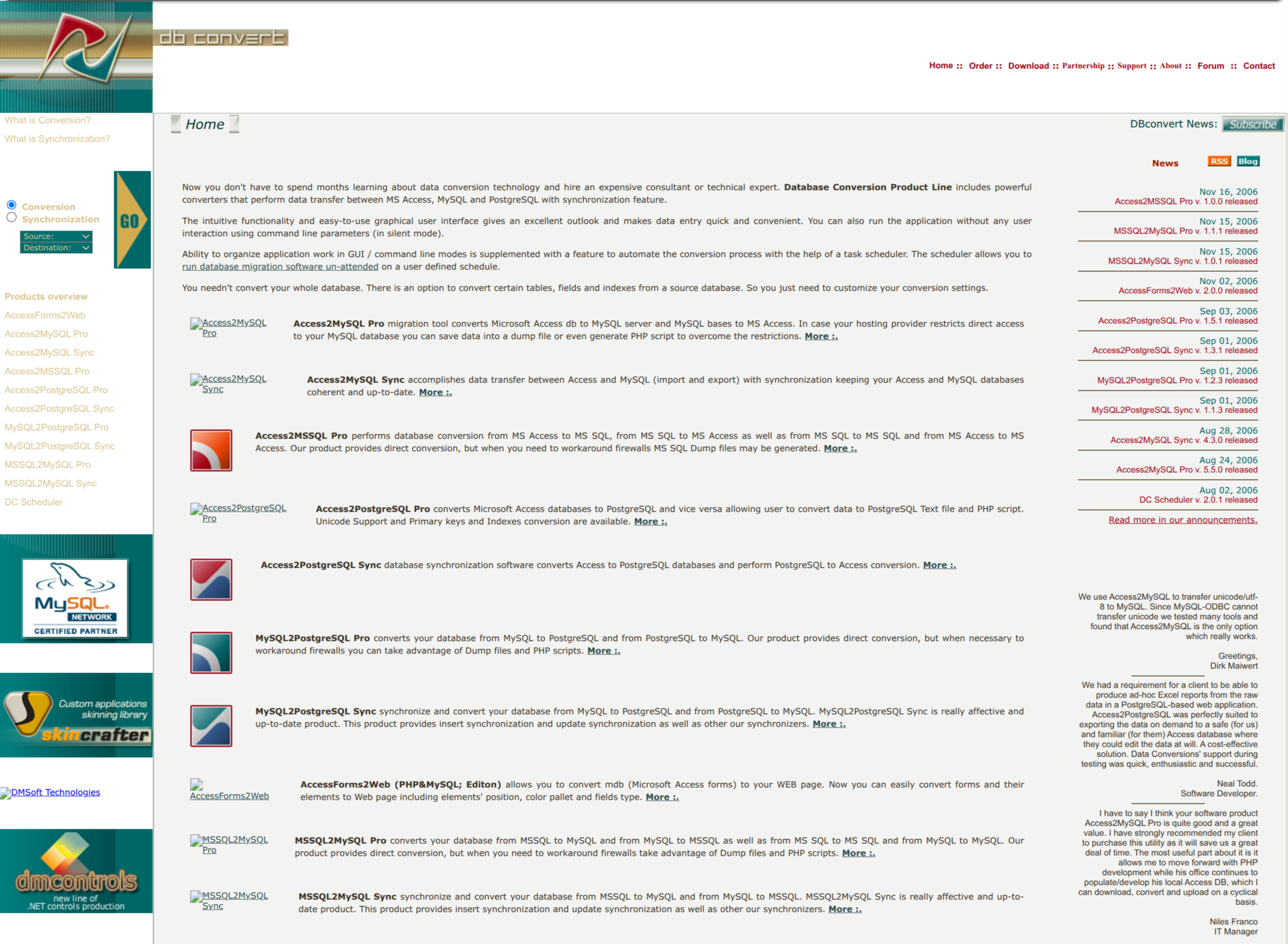 DBConvert Evolution: 25 Years of Product & Website Growth